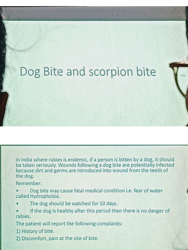 HDPC (Dog Bite and Scorpion Bite) | PDF