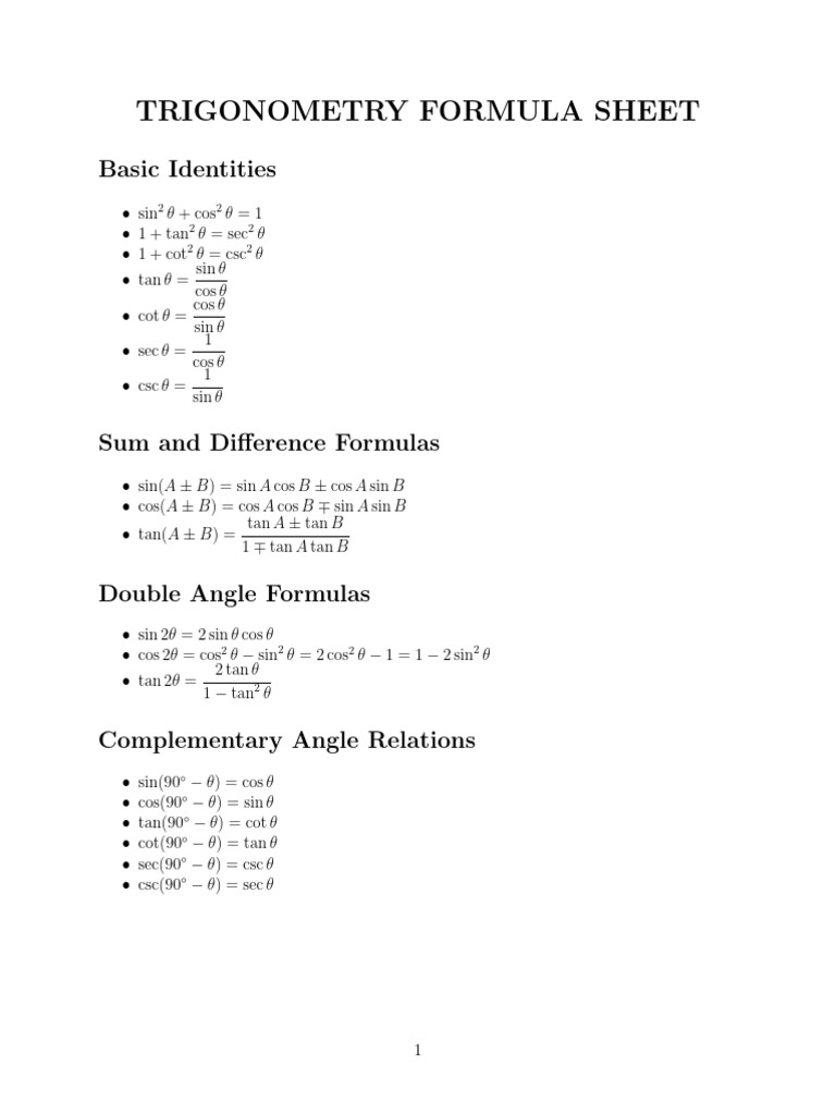 Trignometry | PDF