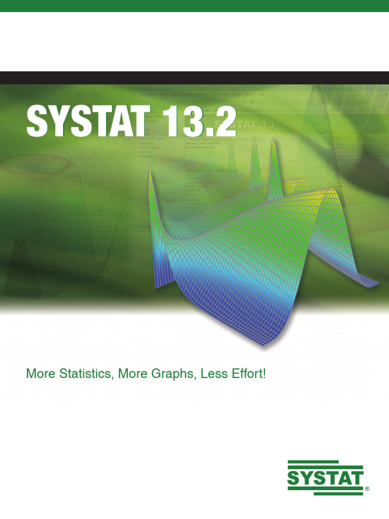 SYSTAT 13.2: Enhanced Stats & Graphs | PDF | Resampling (Statistics ...