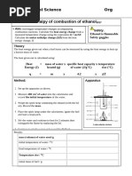 Ethanol Combustion Heat Experiment | PDF | Combustion | Ethanol