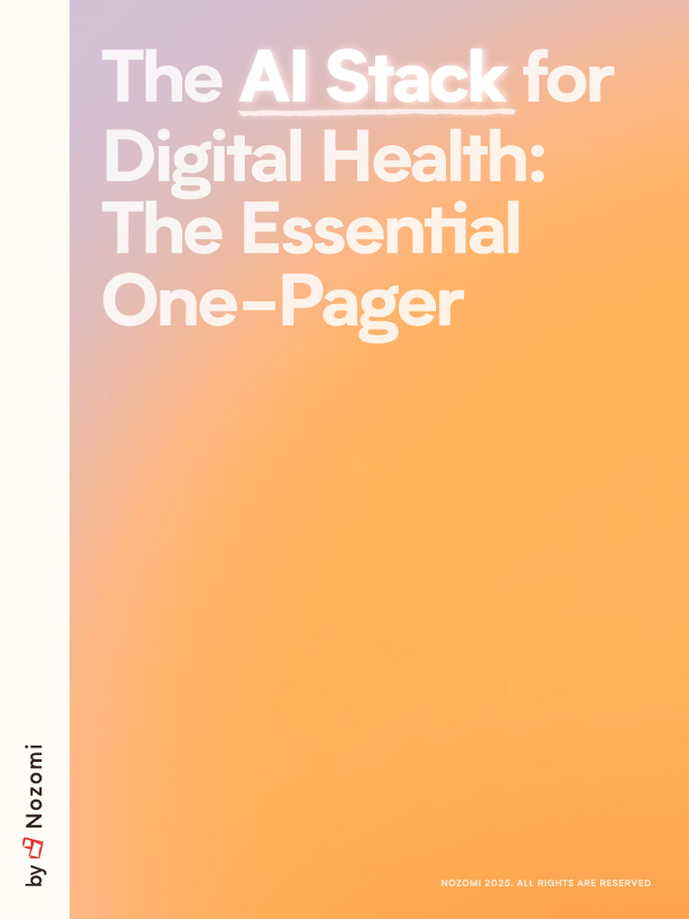 AI Stack For Digital Health One-Pager | PDF | Computational ...