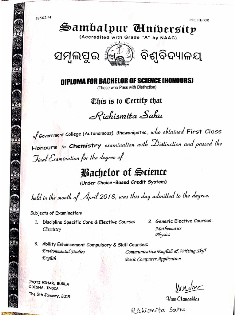 Ug Certificate Self Attested | PDF