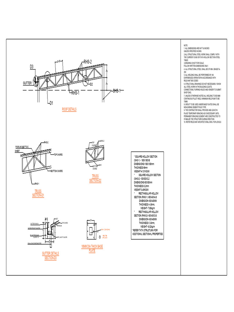 Structural Steel Details and Specifications | PDF | Truss | Structural ...