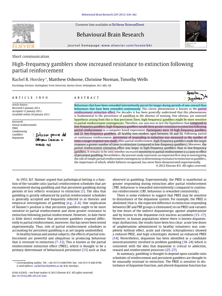 03 - High-Frequency Gamblers Show Increased Resistance To Extinction ...