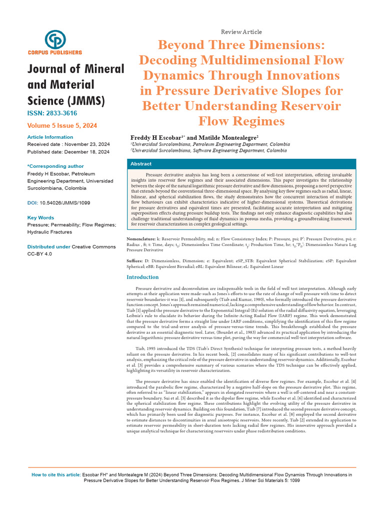 Innovations In Pressure Derivative Analysis Pdf Logarithm