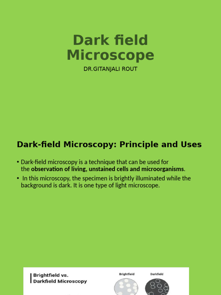 Dark Field Microscopy-1 | PDF | Microscopy | Microscope