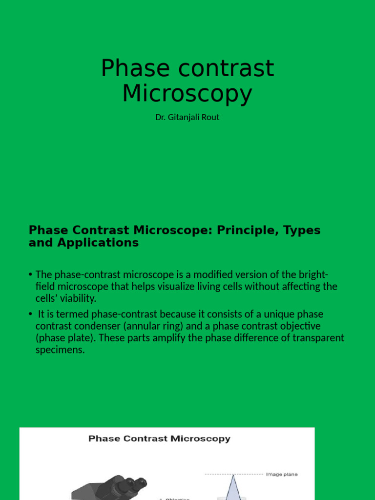 Phase Contrast Micros | PDF | Microscopy | Microscope