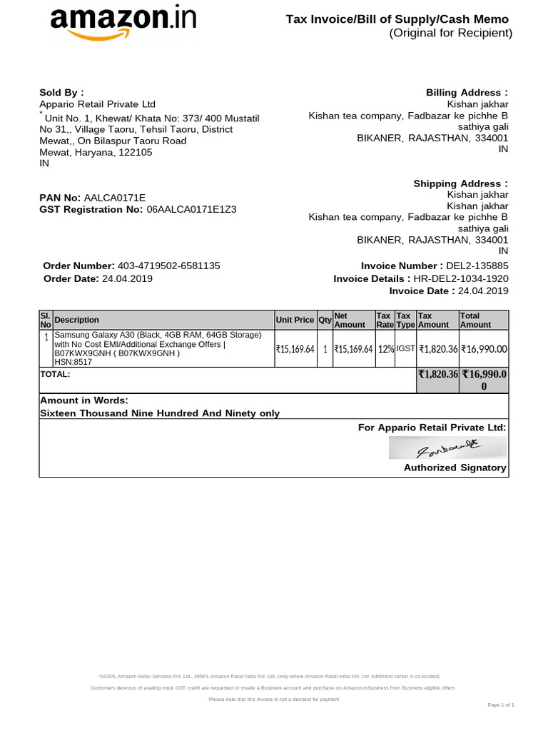 Iphone Bill | PDF | Invoice | Government Finances