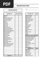 Form Inventory Kitchen | PDF