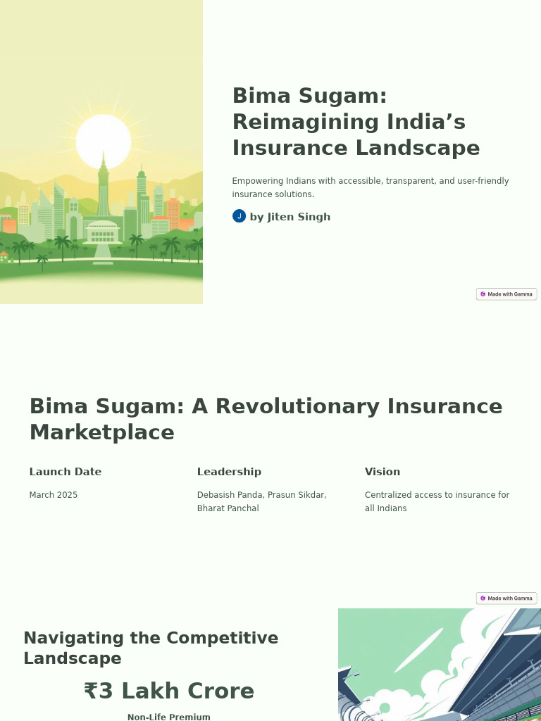 Bima Sugam Reimagining Indias Insurance Landscape | PDF
