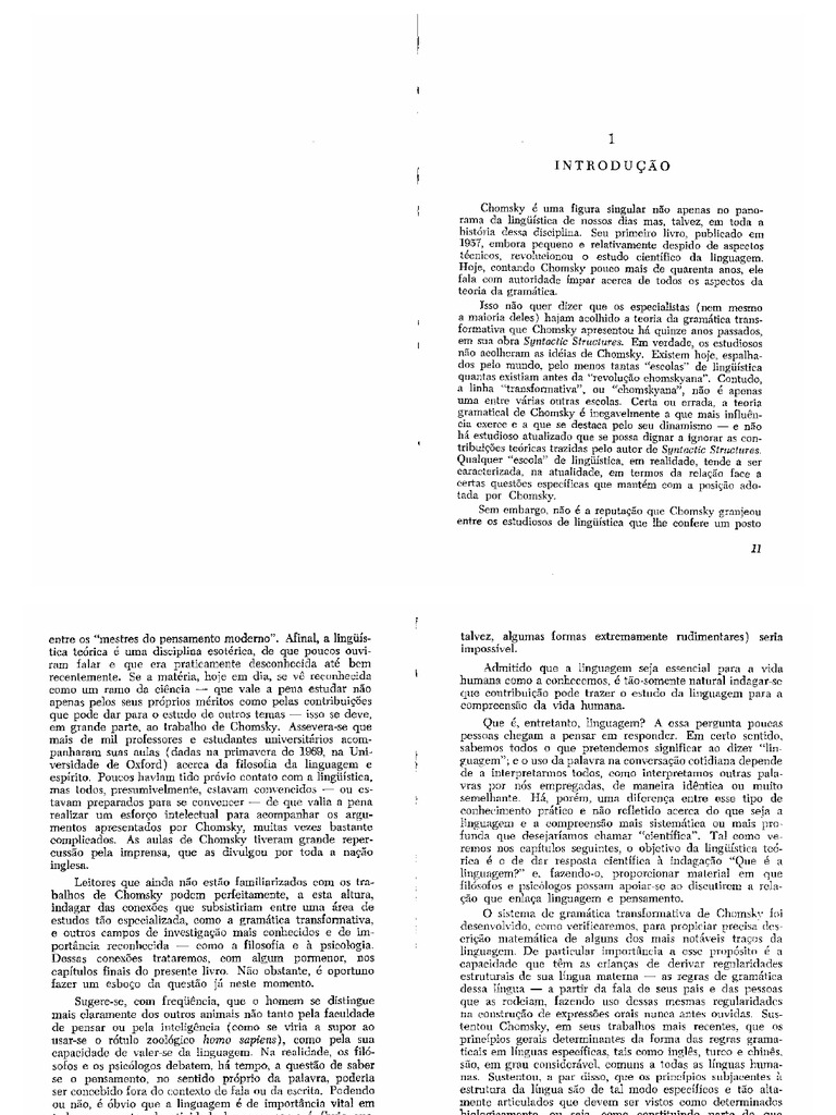 As Idéias de Chomsky - John Lyons - Cultrix - 1976 | PDF | Estudos de Línguas Estrangeiras