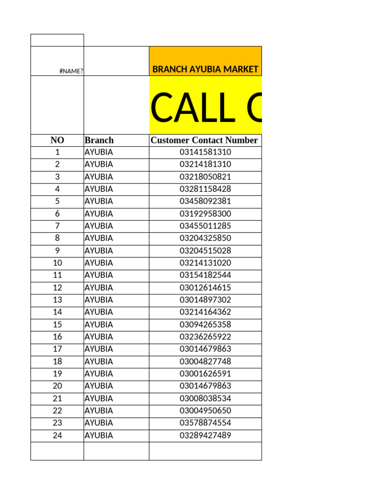 Call Order Details Auguest 2025 Ayubia Market - Copy (10) | PDF ...