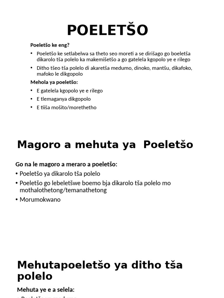 POELETSO | PDF