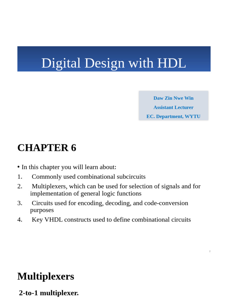 VHDL-CH-6 | PDF | Vhdl | Computer Programming