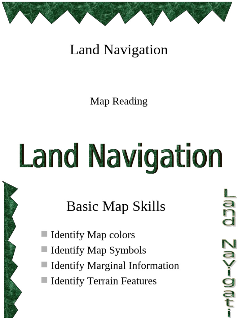 Land Navigation: Map Colors & Features | PDF | Map | Contour Line