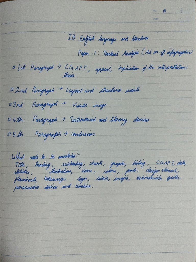 IBDP English Language and Literature Paper-1 Textual Analysis Notes | PDF