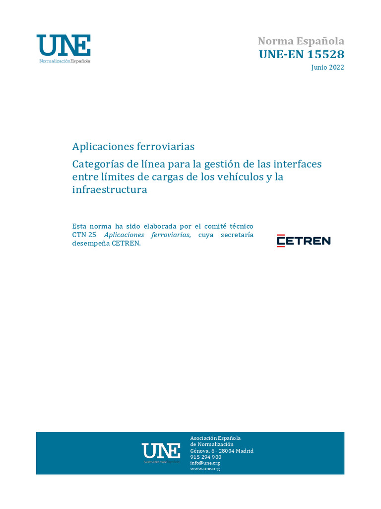 Norma UNE-EN 15528: Gestión de Interfaces | PDF | Transporte ...