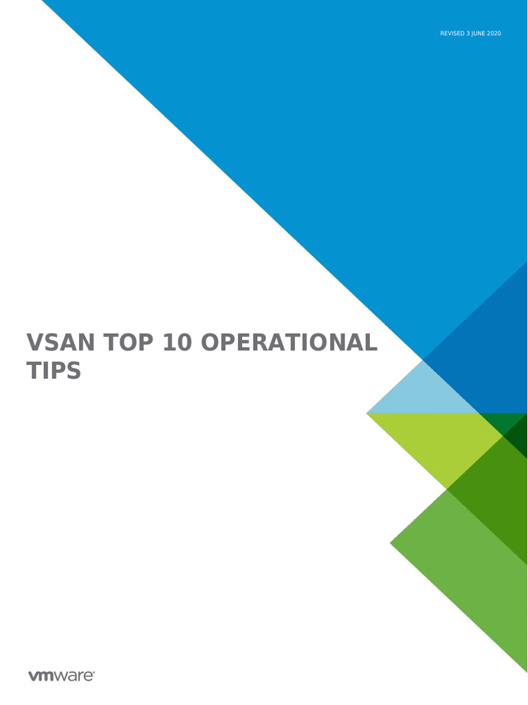 vSAN Operational Tips for Slack Space | PDF | Computer Network | Cache ...