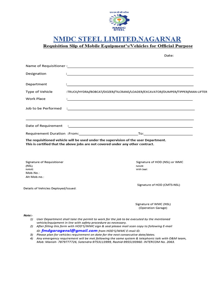 New Requisition Slip 2025 | PDF