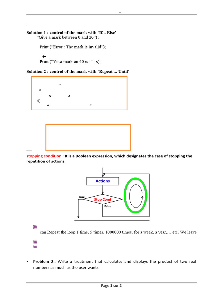 2) Iterative Structure - Repeat-Until | PDF