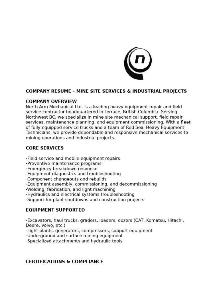 Company Resume | PDF