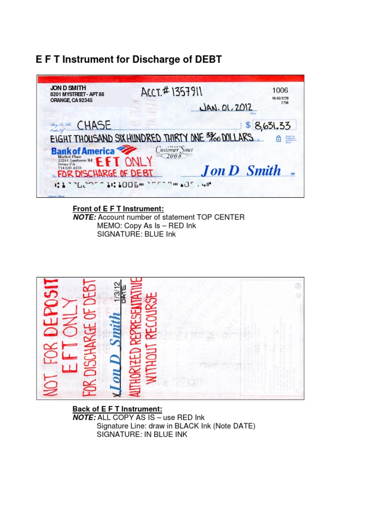 Debt Discharge EFT Guide | PDF