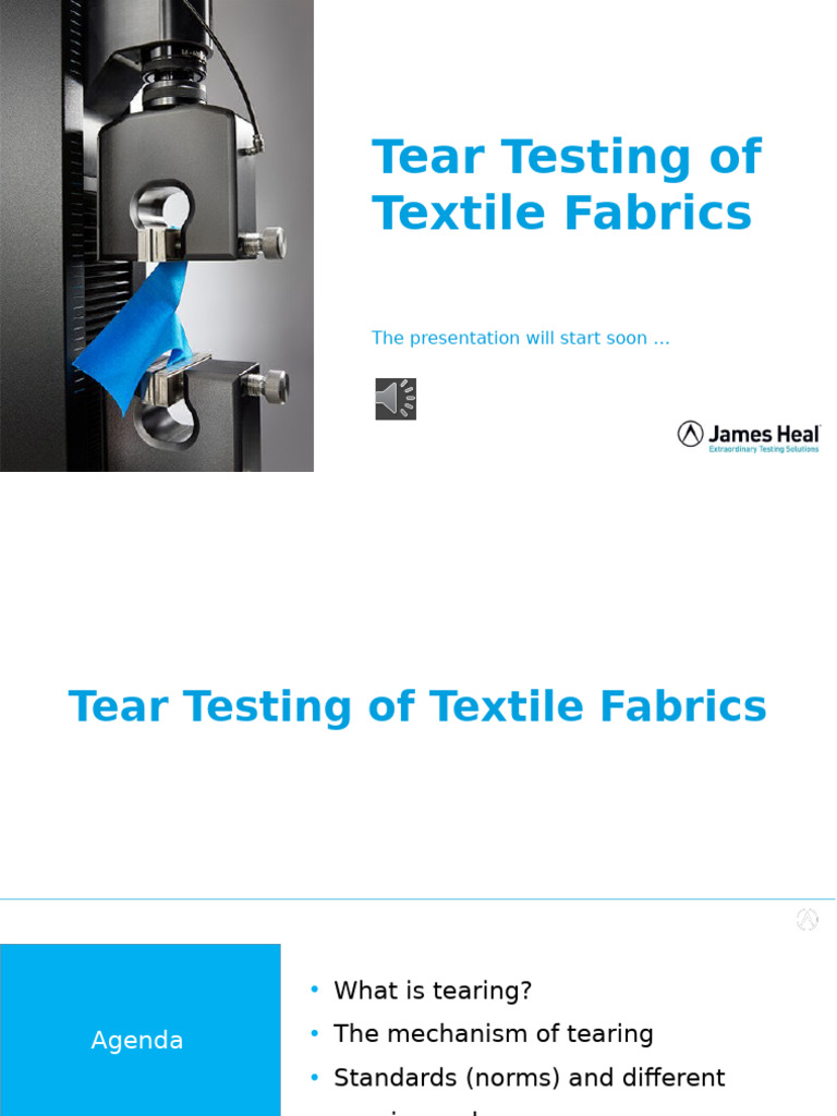 Tear Testing Methods for Fabrics | PDF | Yarn | Textiles