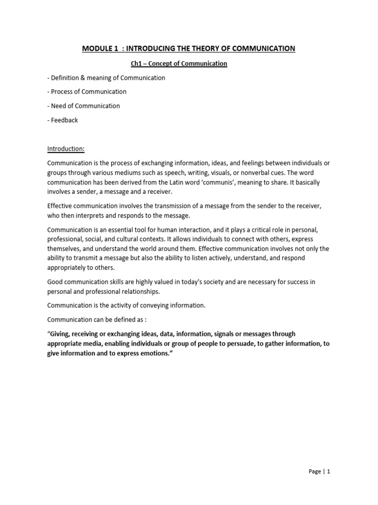 Communication Skills (NEP) Sem1 Notes | PDF | Communication | Nonverbal ...