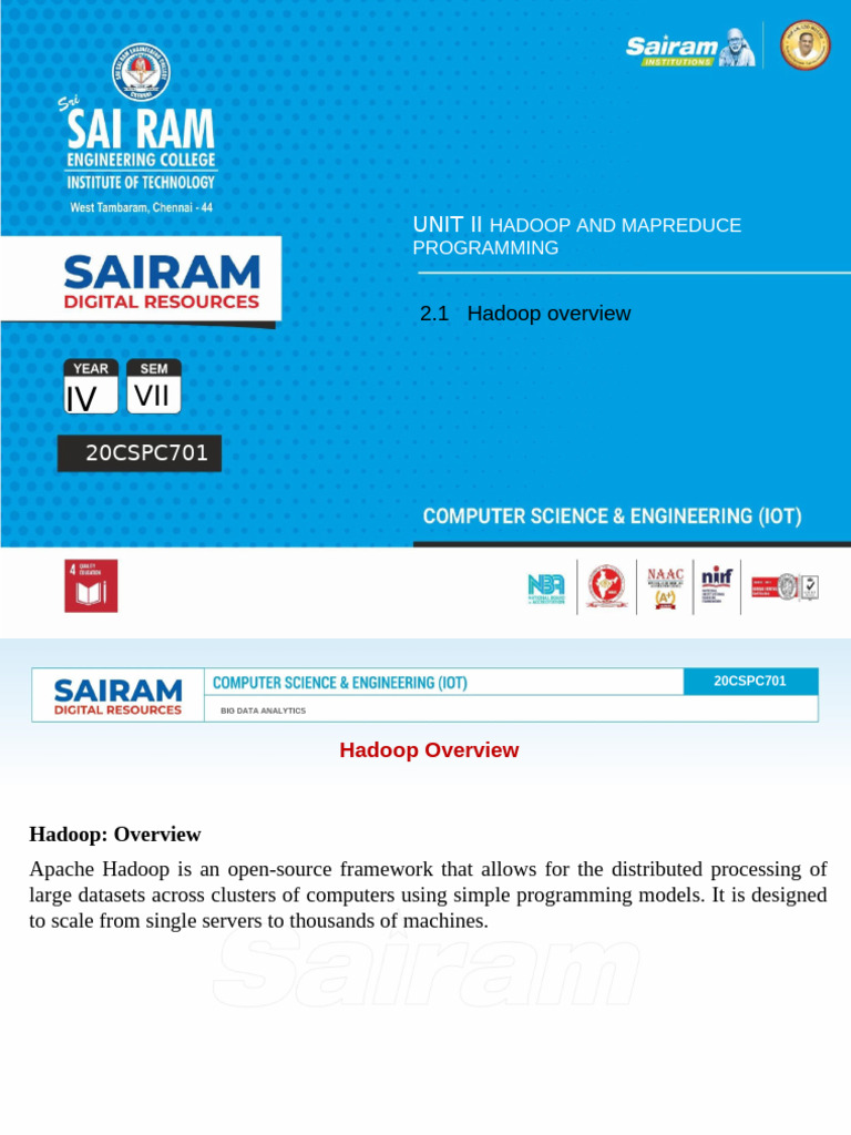 2.1 Hadoop Overview | PDF | Apache Hadoop | Data Management