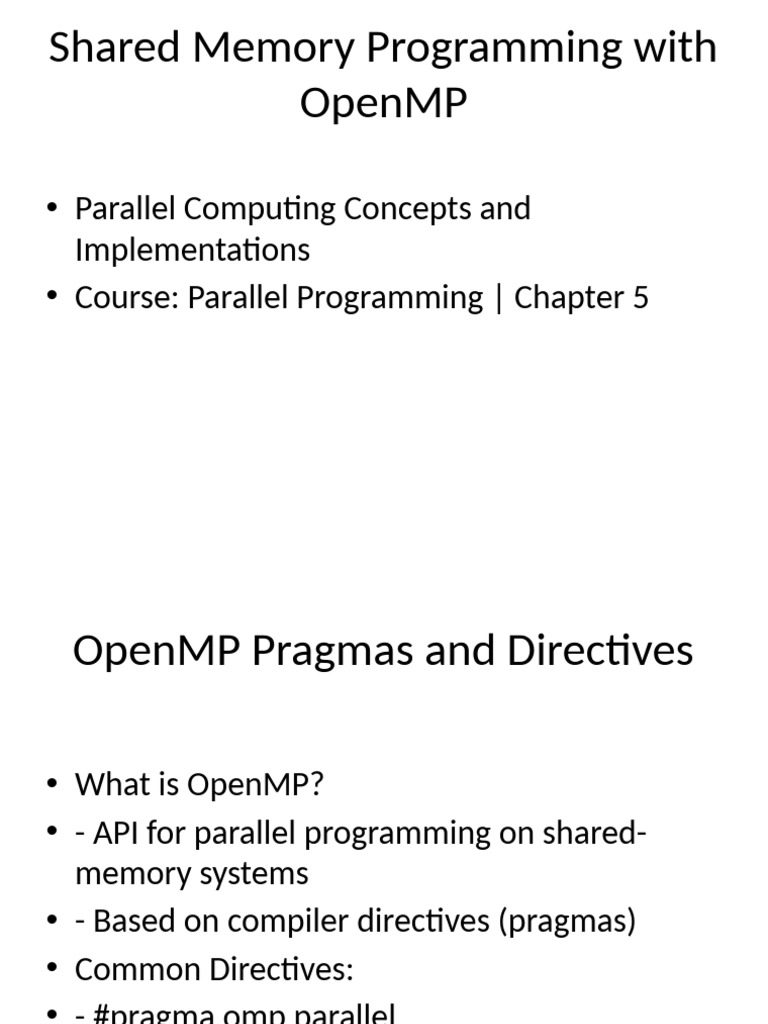 OpenMP Lecture Expanded | PDF | Concurrent Computing | Software Engineering