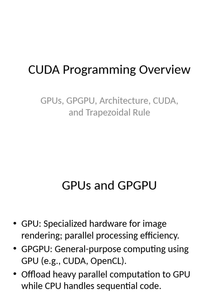 CUDA Trapezoidal Lecture | PDF