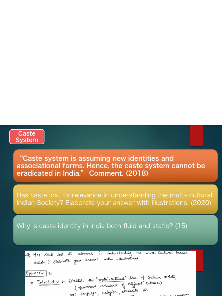 3593 Classroom 6 Caste UPSC Questions 45909145 | PDF