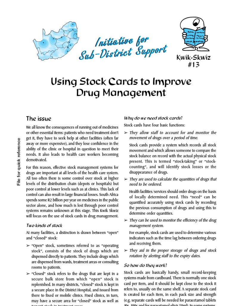 Stock Card Drug Management | Pharmaceutical Drug | Pharmacy