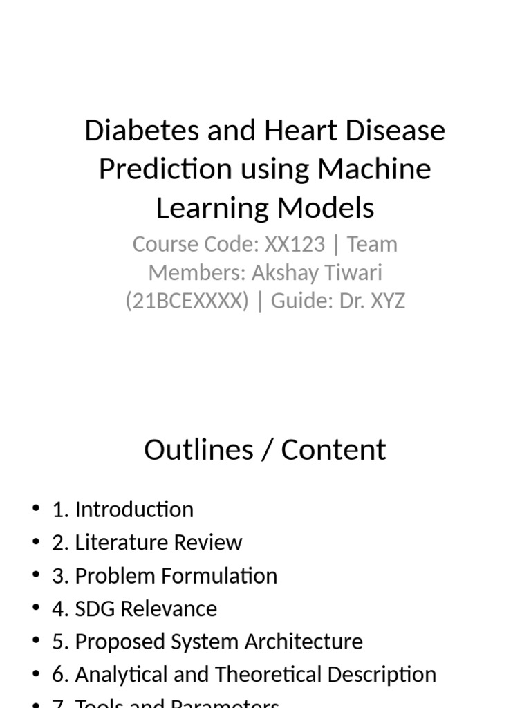 Diabetes Heart Disease Prediction | PDF | Artificial Intelligence ...
