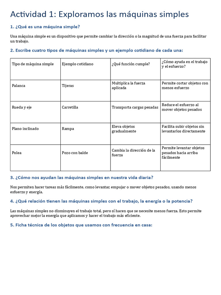 Actividad Maquinas Simples (1) .Docx 20250709 203200 0000 | PDF ...