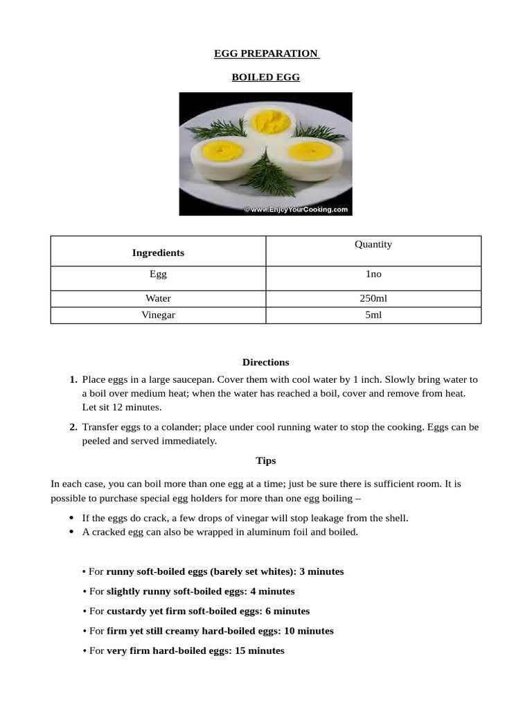10 Egg Dishes: Recipes and Methods | PDF | Cuisine | Cooking