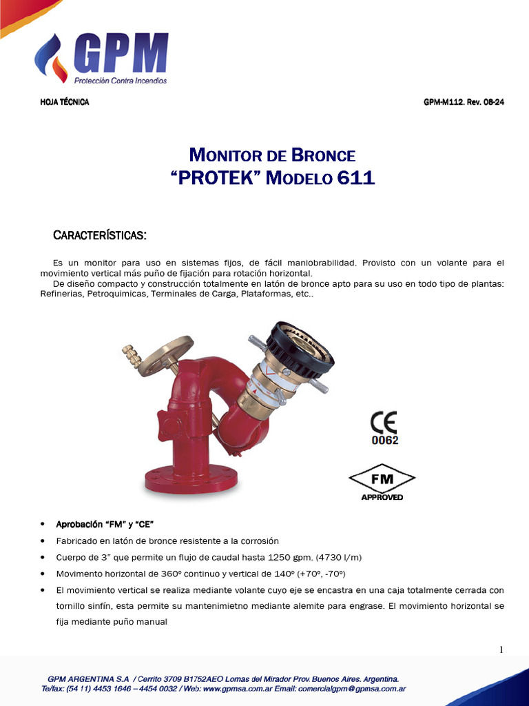 Monitor Protek Modelo 611 Características | PDF