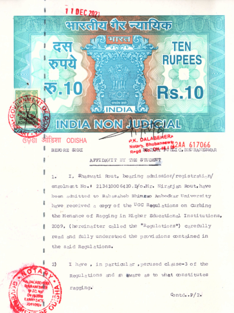 Students Affidavit | PDF