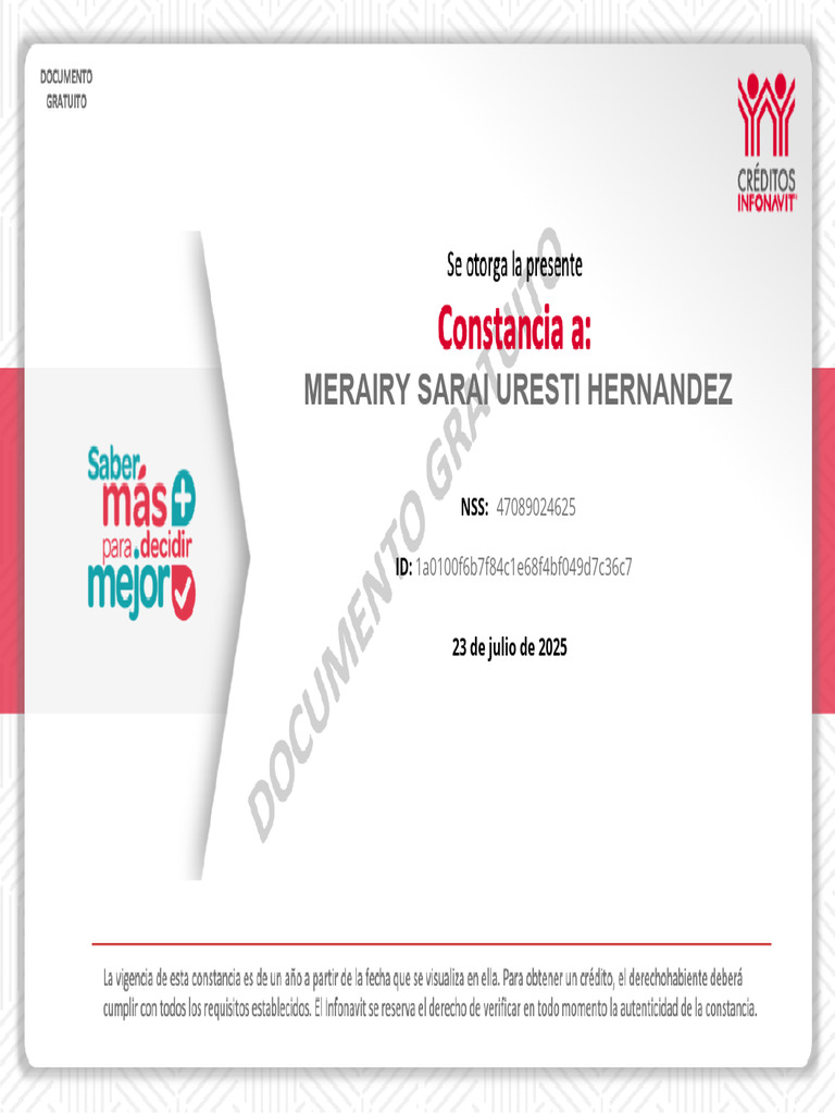 Constancia Curso Saber Mas | PDF