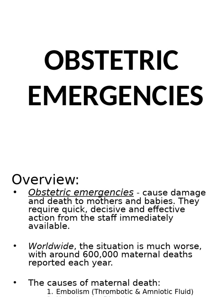 Managing Obstetric Emergencies Effectively | PDF | Childbirth | Uterus