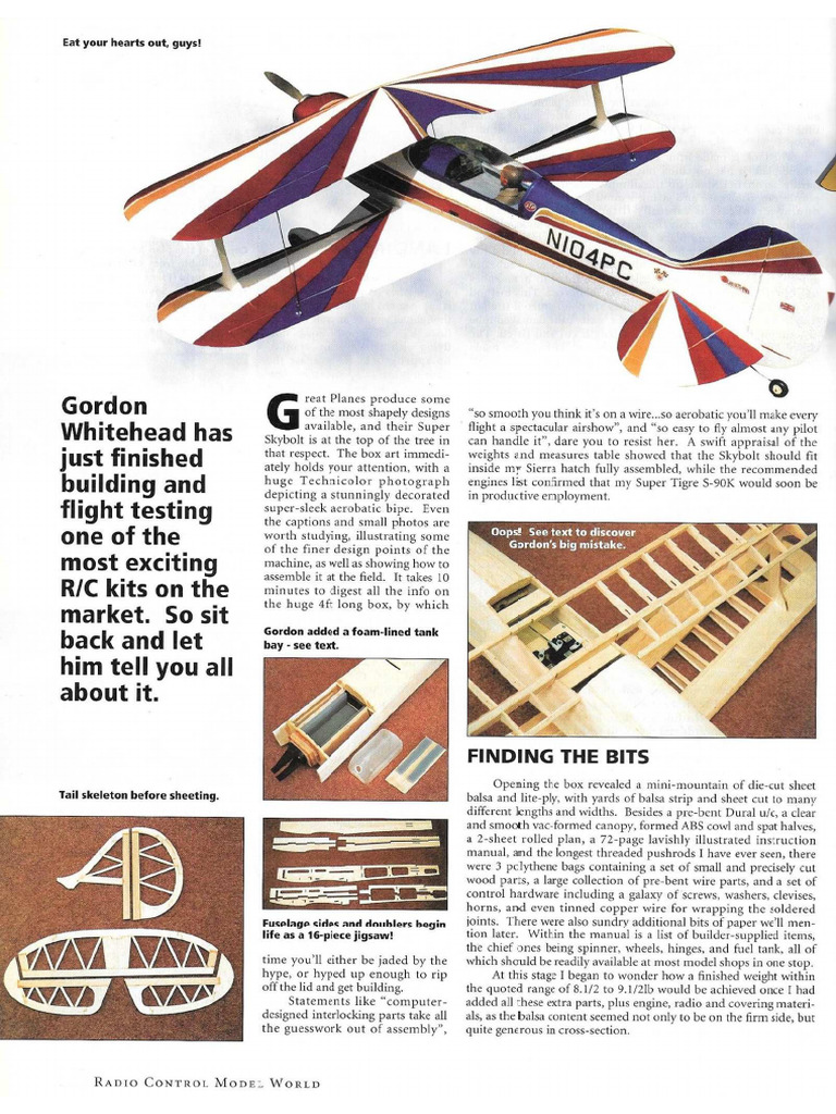 Super Skybolt 58in Oz7867 Review RCMW | PDF