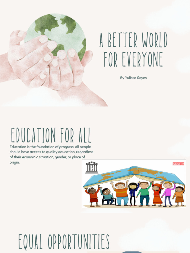 Building a Better World for All | PDF