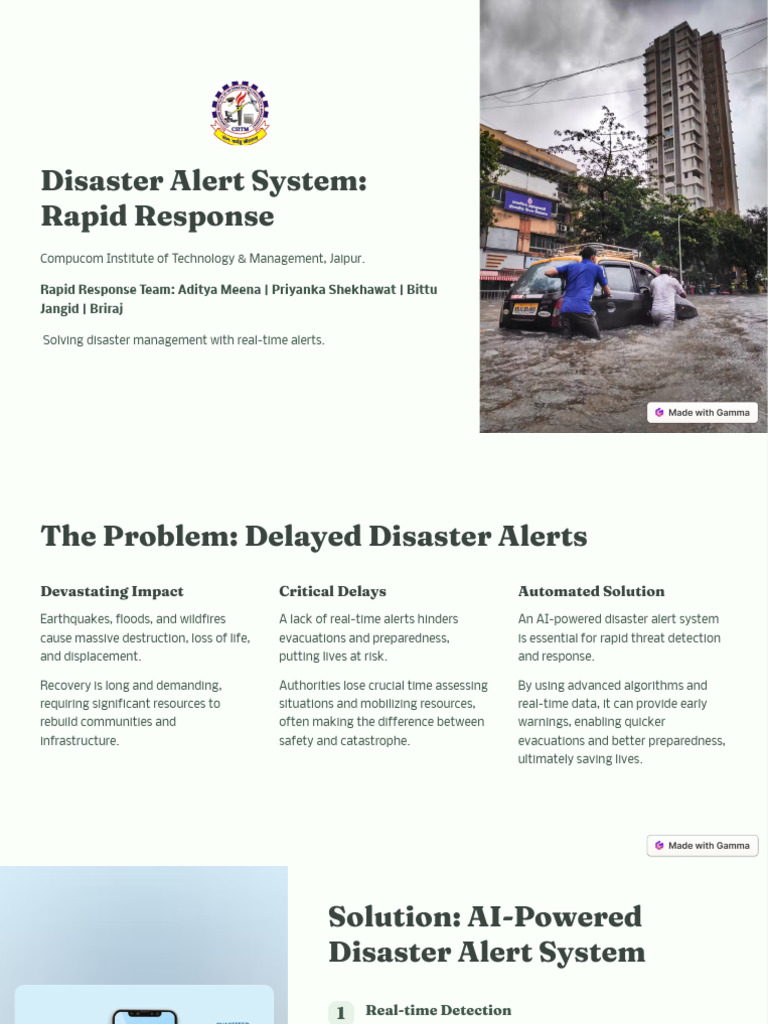 Disaster Alert System Rapid Response | PDF