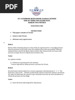 Senior One Physics Paper 1 2025 | PDF