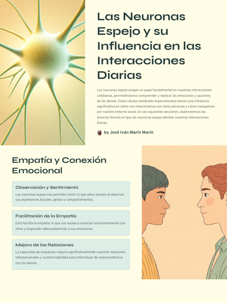 Neuronas Espejo en Interacciones Diarias | PDF | Las emociones | Empatía