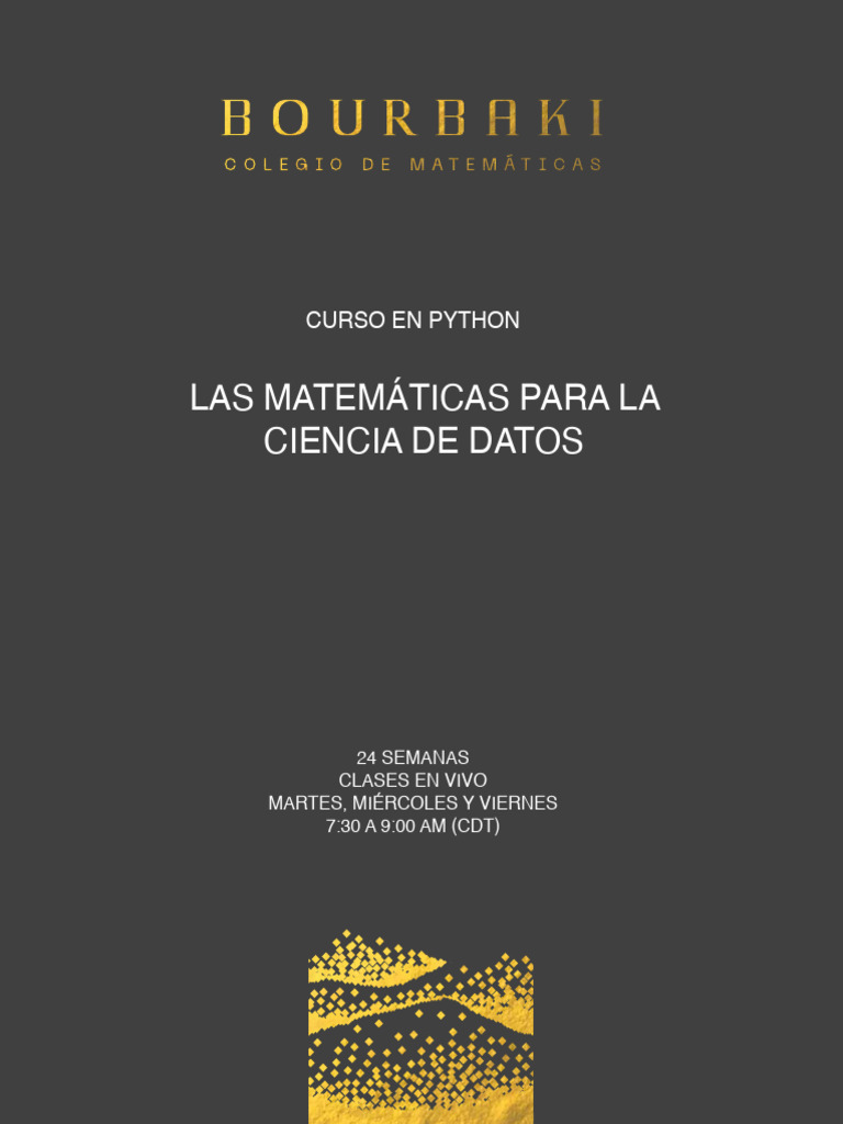 Matemáticas para La Ciencia de Datos (México) | PDF | Matemáticas | Aprendizaje automático