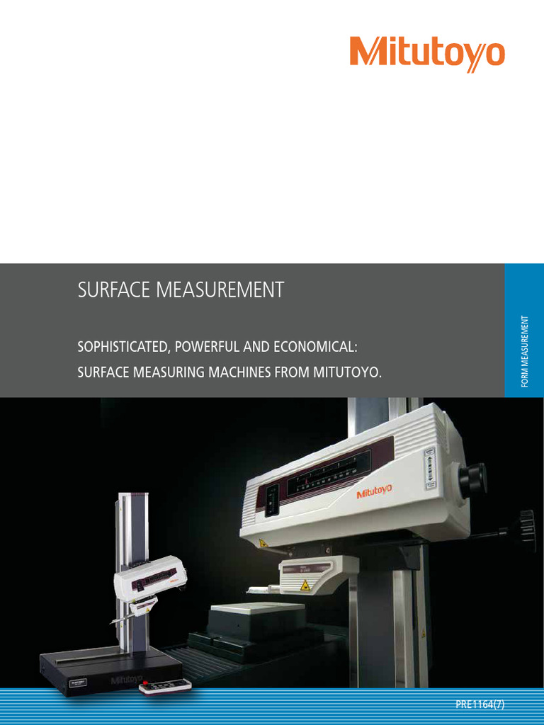 Mitutoyo Surface Measurement Solutions | PDF | Surface Roughness