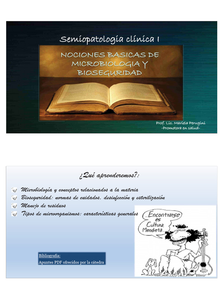 Nociones básicas de microbiología y bioseguridad (material de cátedra - diapositivas parte1 ...