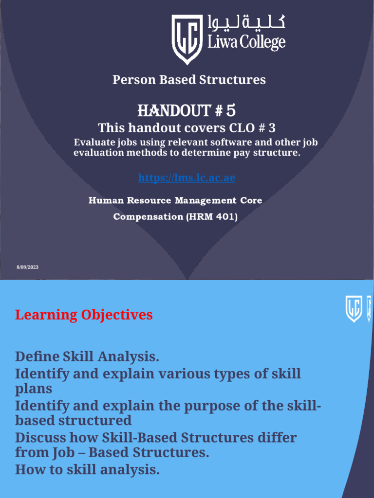 CH 5 Person Based Structure 2 | PDF | Skill | Human Resource Management