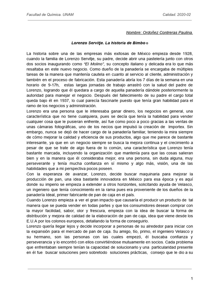 La Historia de Bimbo | PDF
